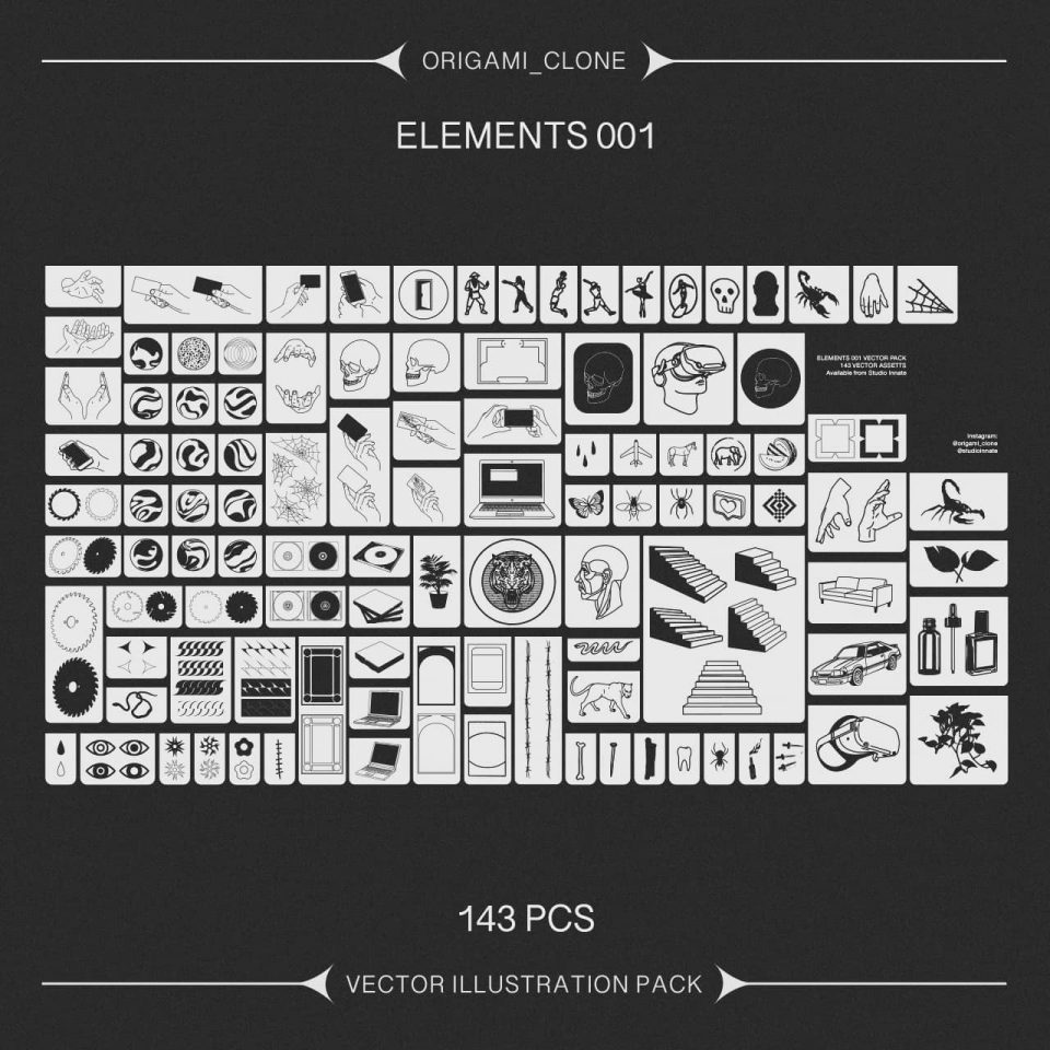Elements 001 Vector Pack | Studio Innate | Graphics