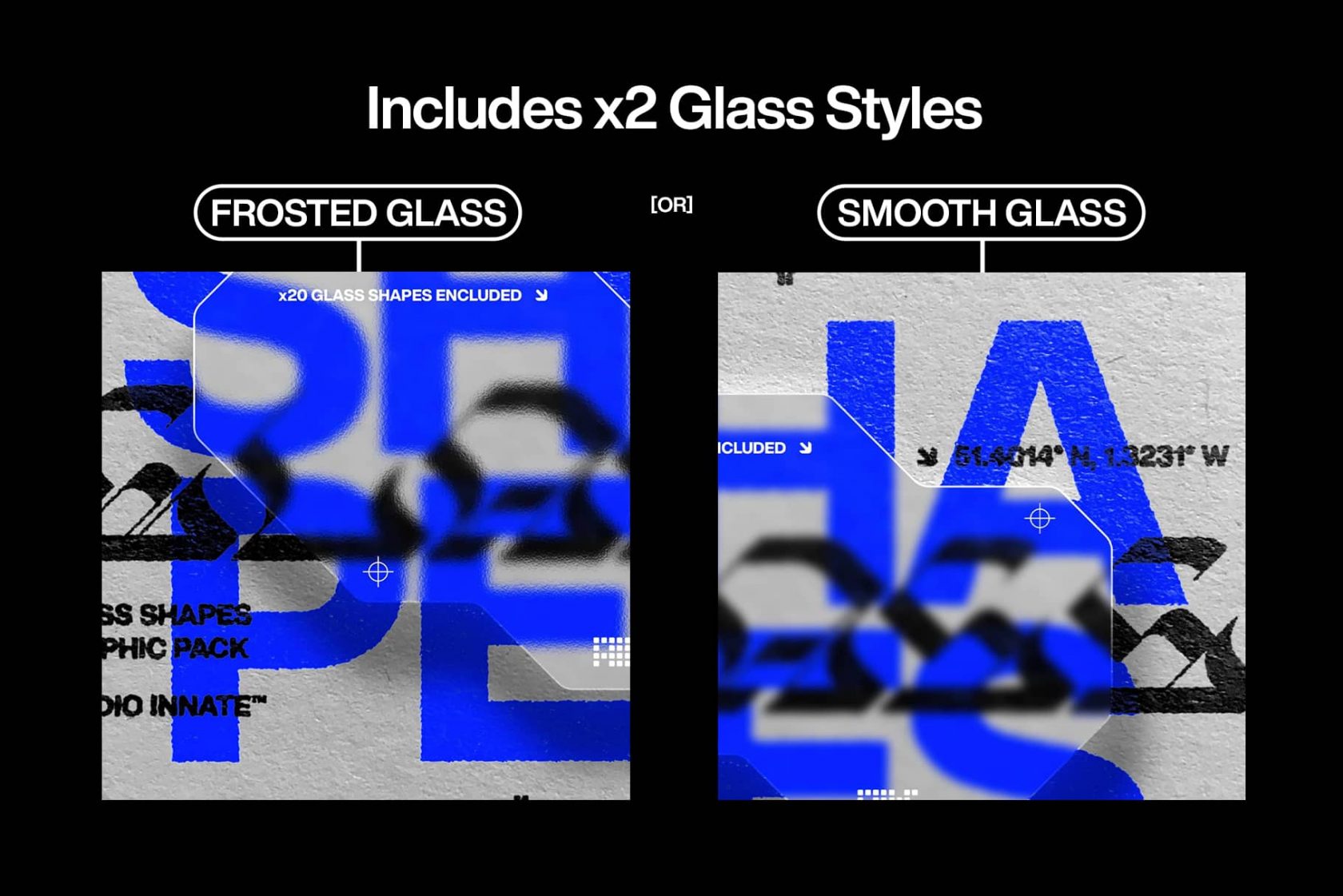 Glass Shapes | Photoshop Smart Objects | Textures | Studio Innate