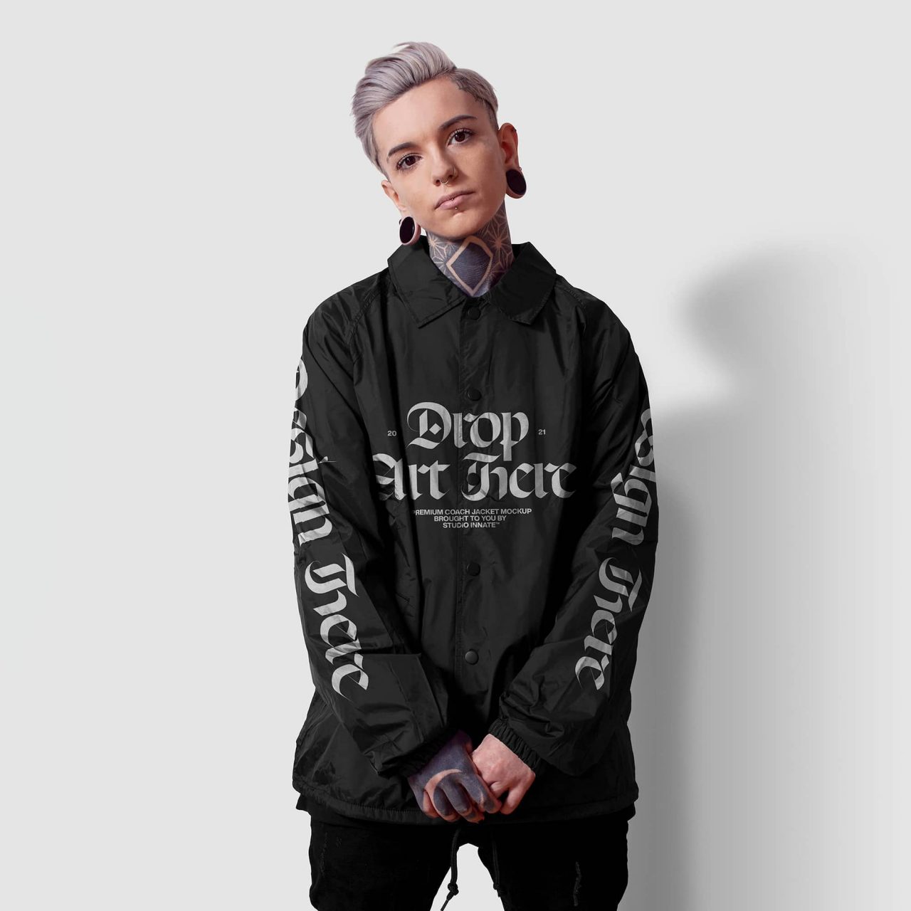 Coach Jacket Mockup | Studio Innate | Holly Inked | Streetwear Brand