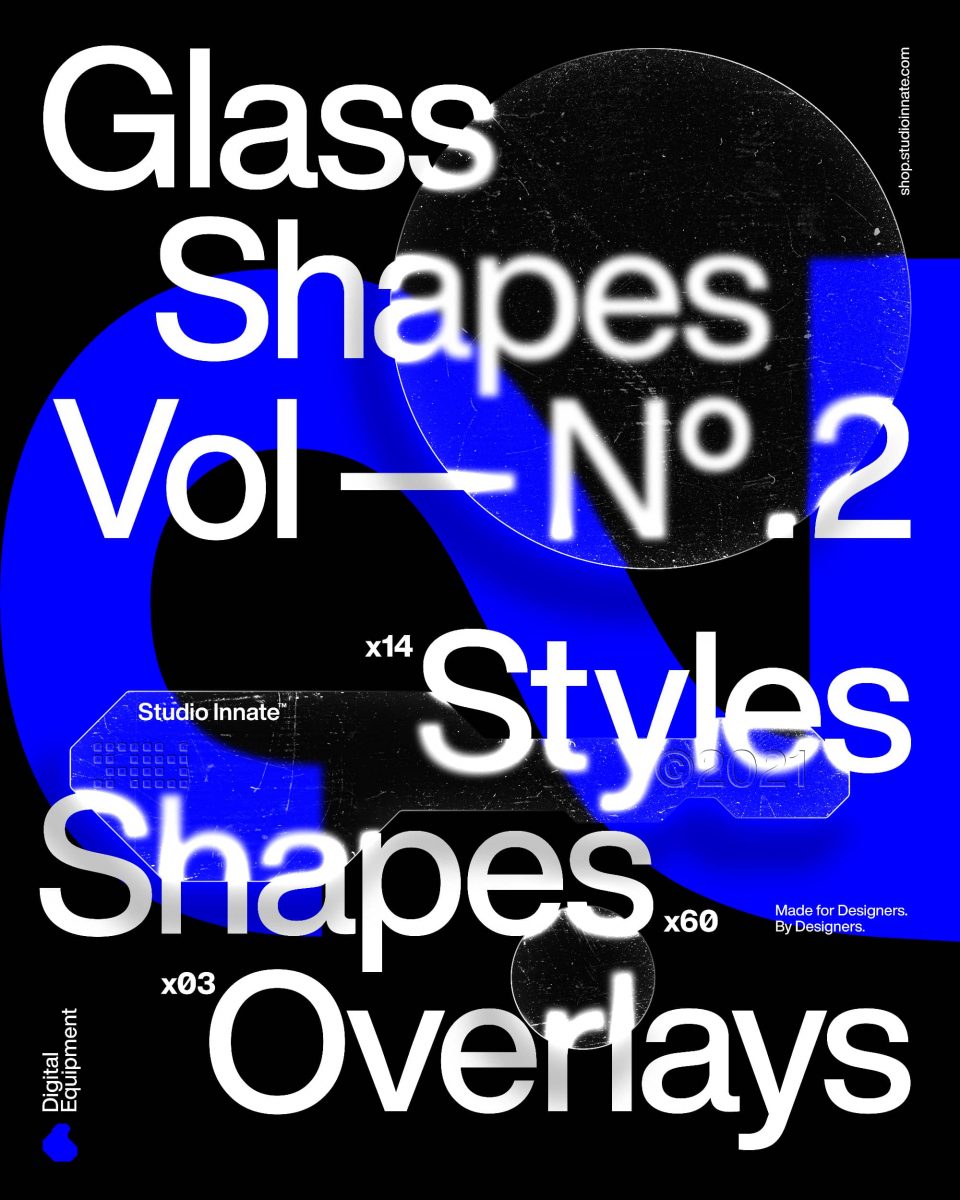 Glass Shapes Vol.2 design pack | Textures for Creative Projects