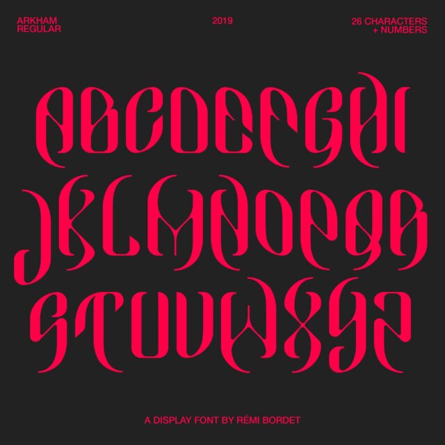 Arkham Display Font | Remi Bordet | Studio Innate | Font Download