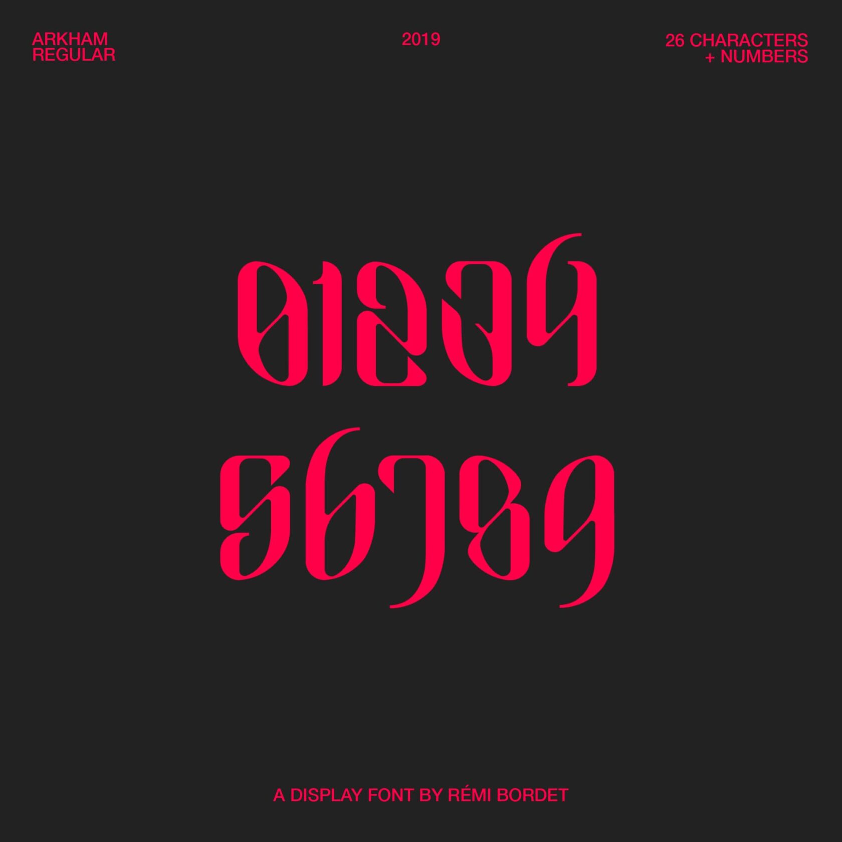 Arkham Display Font | Remi Bordet | Studio Innate | Font Download