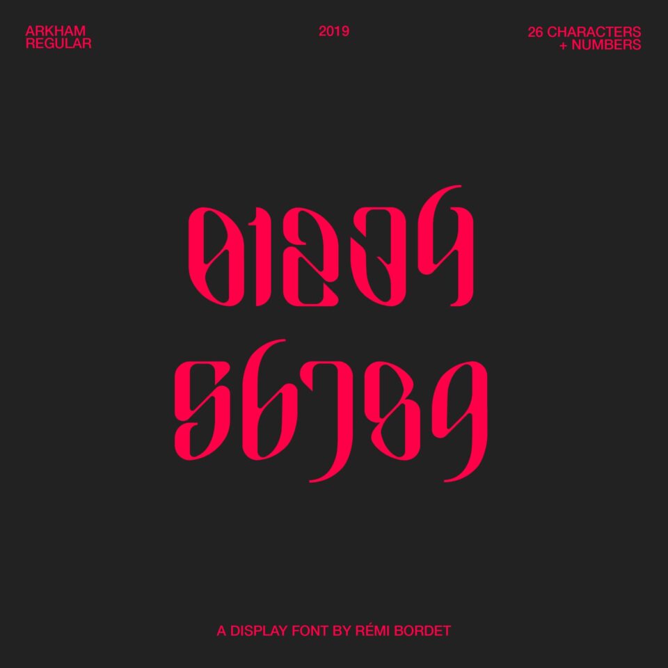 Arkham Display Font | Remi Bordet | Studio Innate | Font Download