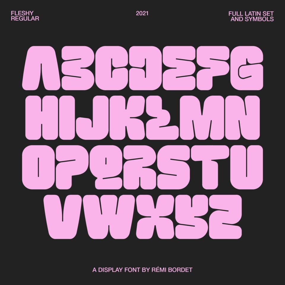 Fleshy Display Font | Remi Bordet | Font Download | Studio Innate