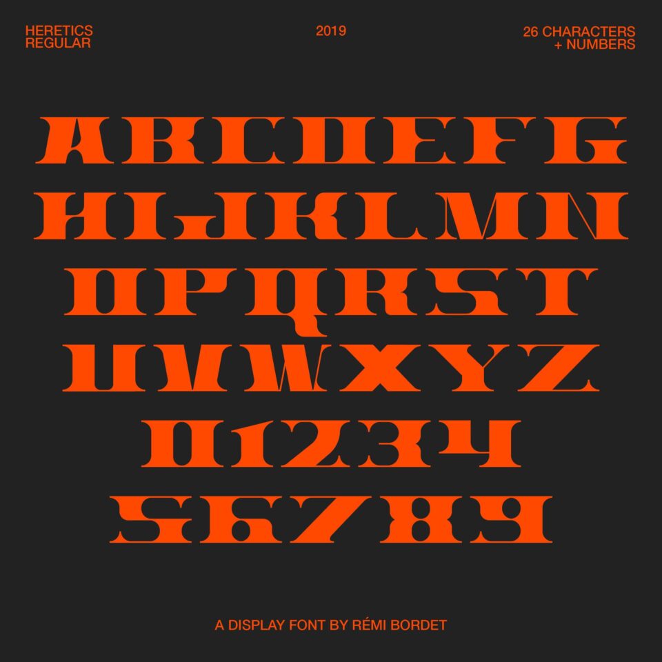 Heretics Display Font | Remi Bordet | Download | Studio Innate