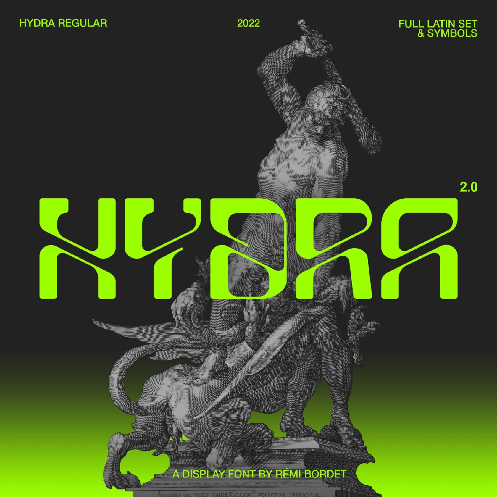 Hydra: Dominant and Expressive Display Font for Album Artwork