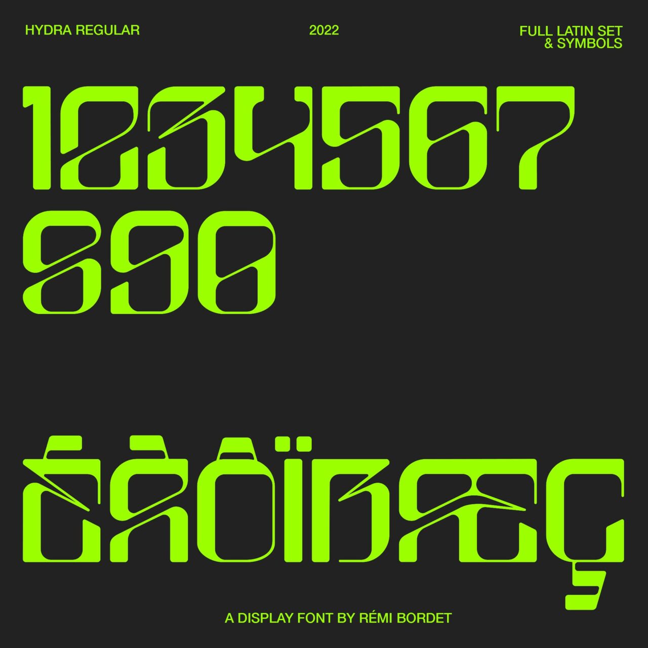 Hydra: Dominant and Expressive Display Font for Album Artwork