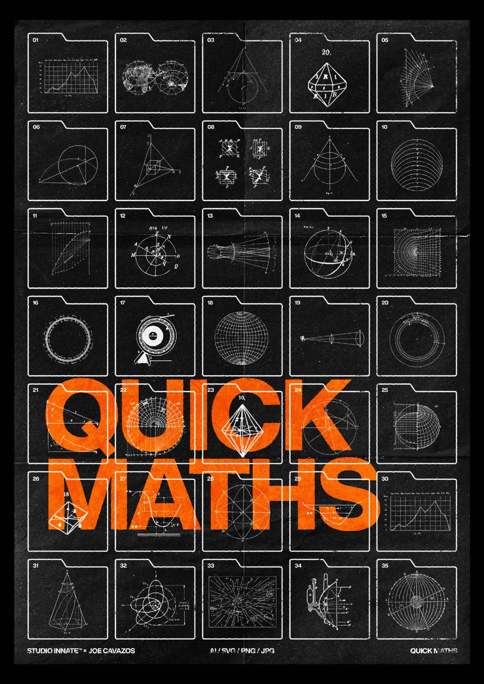 Quick Maths Vector Pack: Technical Drawings for Designers