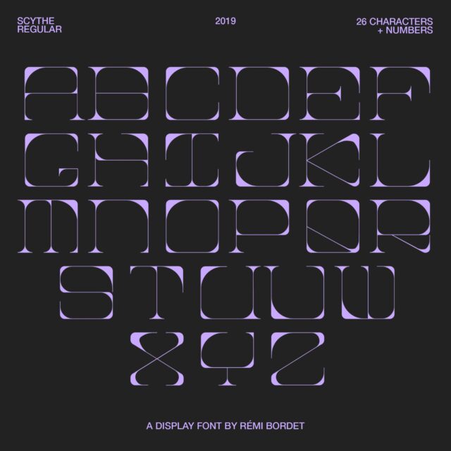 Scythe Display Font | Remi Bordet | Font Download | Studio Innate