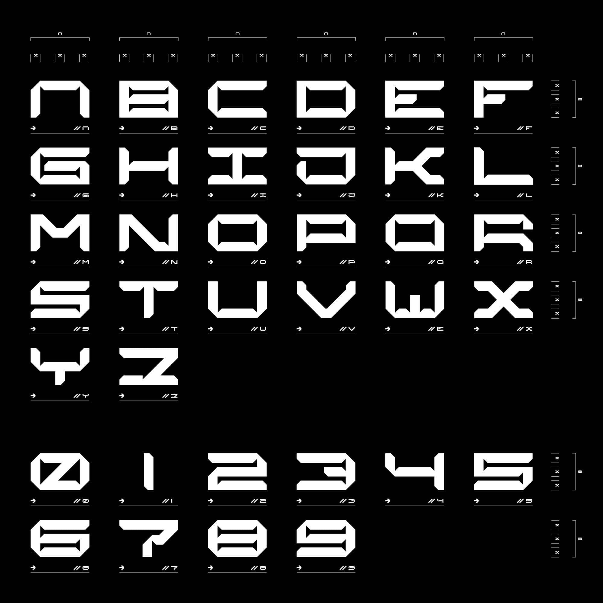 UИHUMAИ: Futuristic Typeface for Cyberpunk and Neo-Tokyo Designs