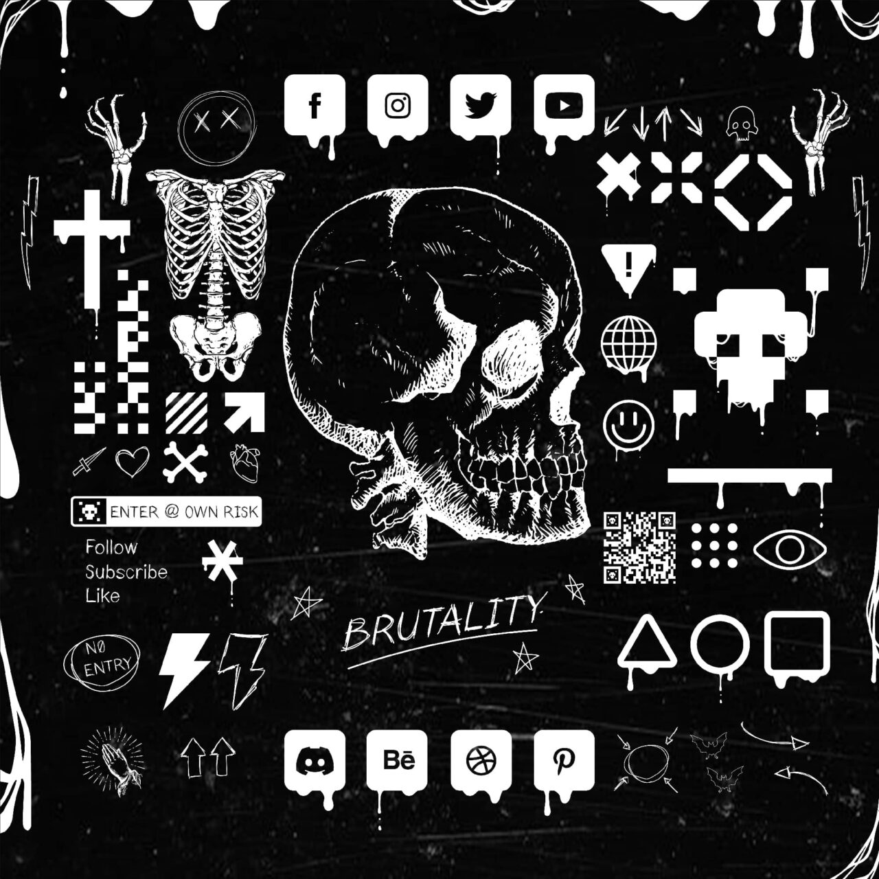 Brutality Vector Pack | Graphic Design Resources | Studio Innate
