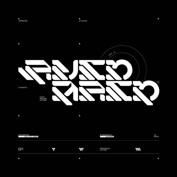 Automato Font | Futuristic Display Typeface | Studio Innate