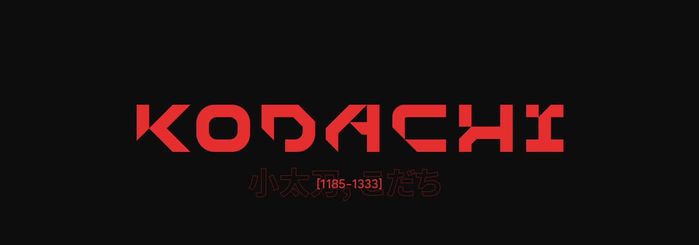 Kodachi© Display Font | Unique Japanese Aesthetic | Studio Innate