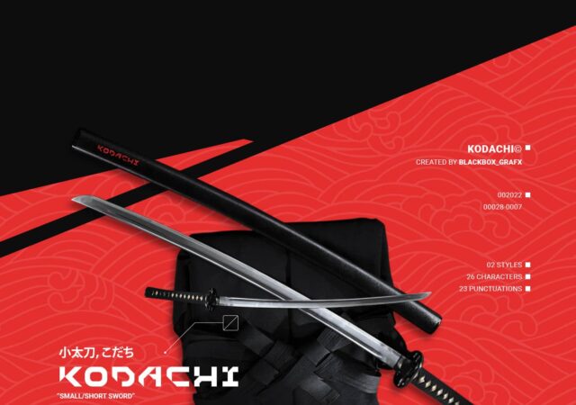 Kodachi© Display Font | Unique Japanese Aesthetic | Studio Innate