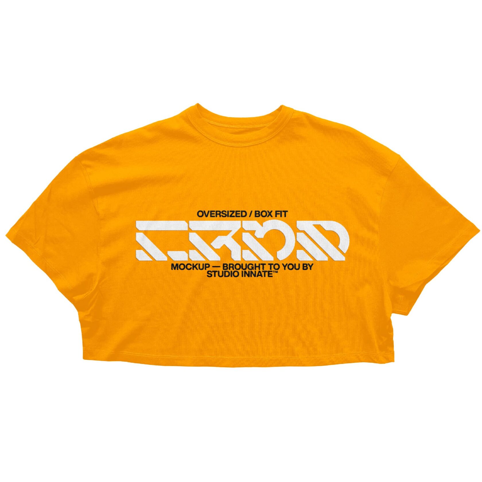 Oversized Cropped T-Shirt Mockup | High-Quality Digital Download