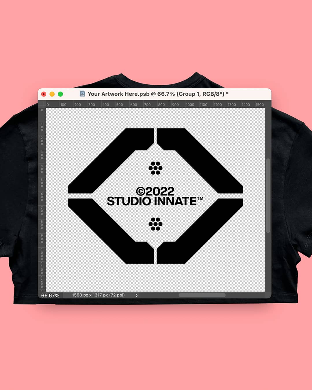 Oversized Cropped T-Shirt Mockup | High-Quality Digital Download Oversized Cropped T-Shirt Mockup | High-Quality Digital Download