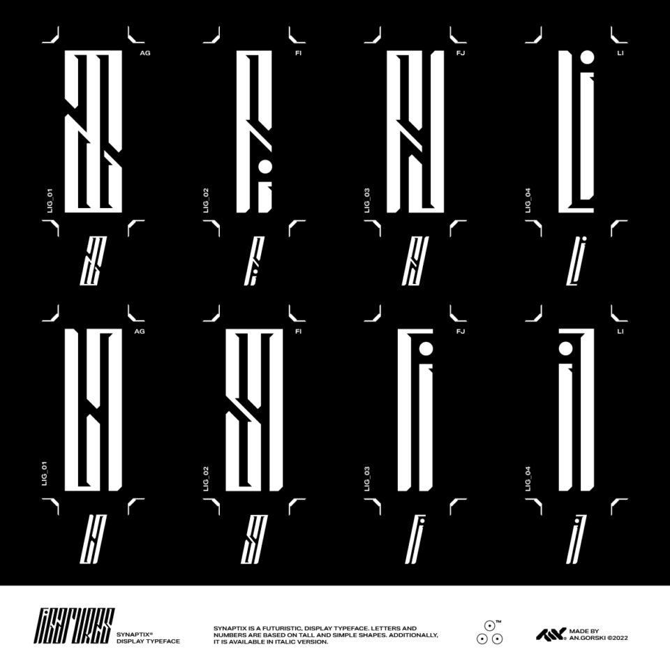 Synaptix Font: Modern and Versatile Typeface for Creative Designs