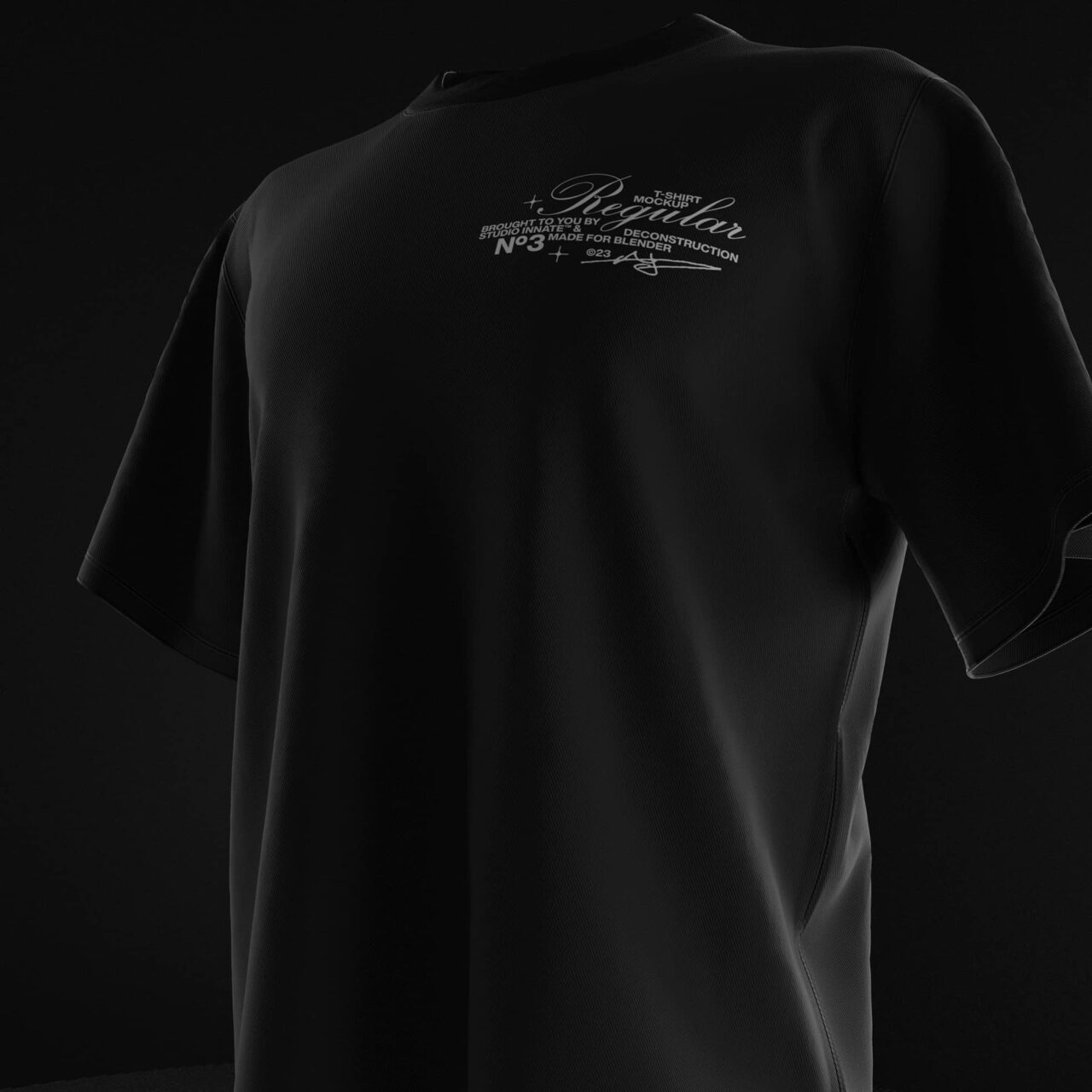 3D Regular T-Shirt Mockup | Blender Model | Studio Innate
