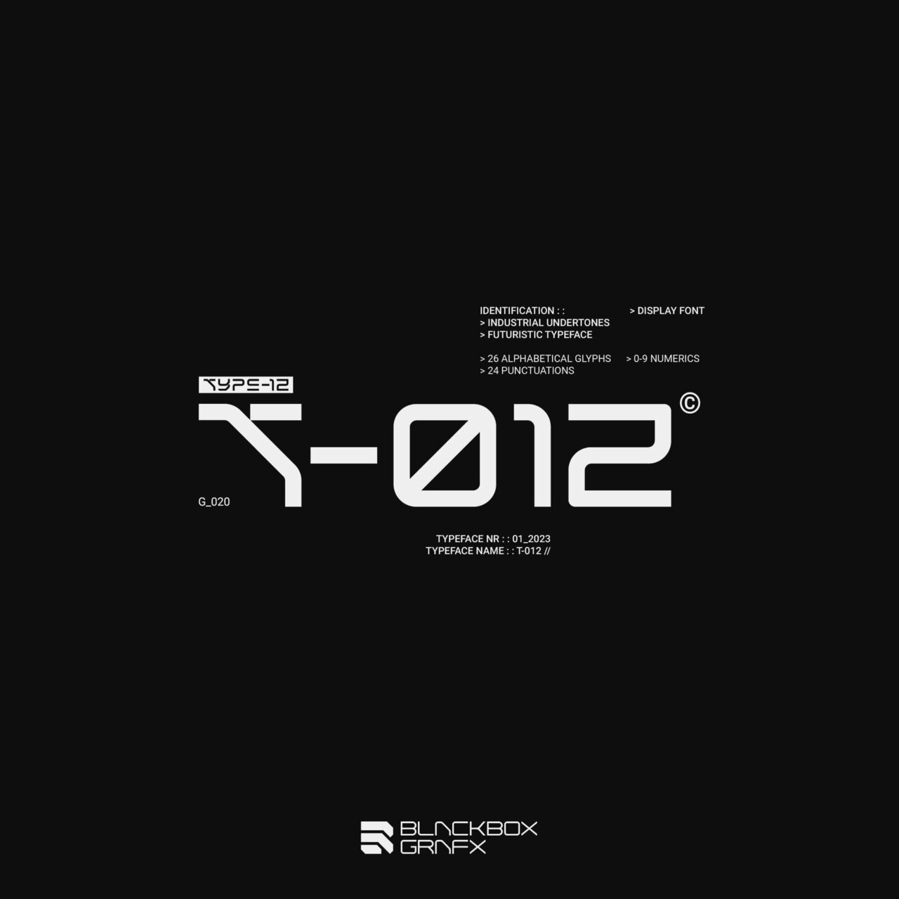 T-012 Font: A Versatile Typeface for Creative Design Projects