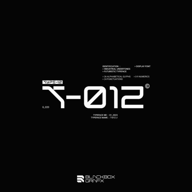 T-012 Font: A Versatile Typeface for Creative Design Projects