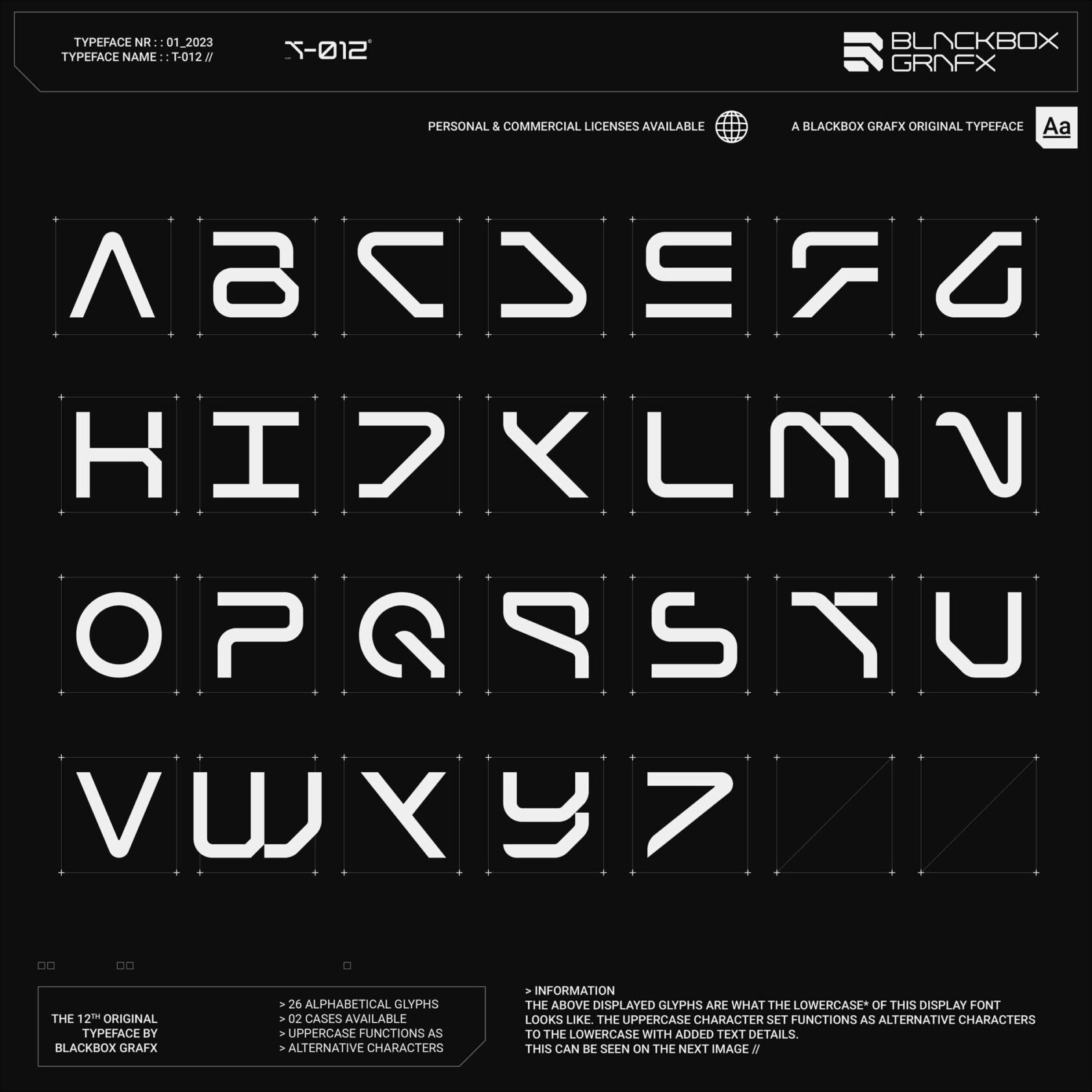 T-012 Font: A Versatile Typeface for Creative Design Projects