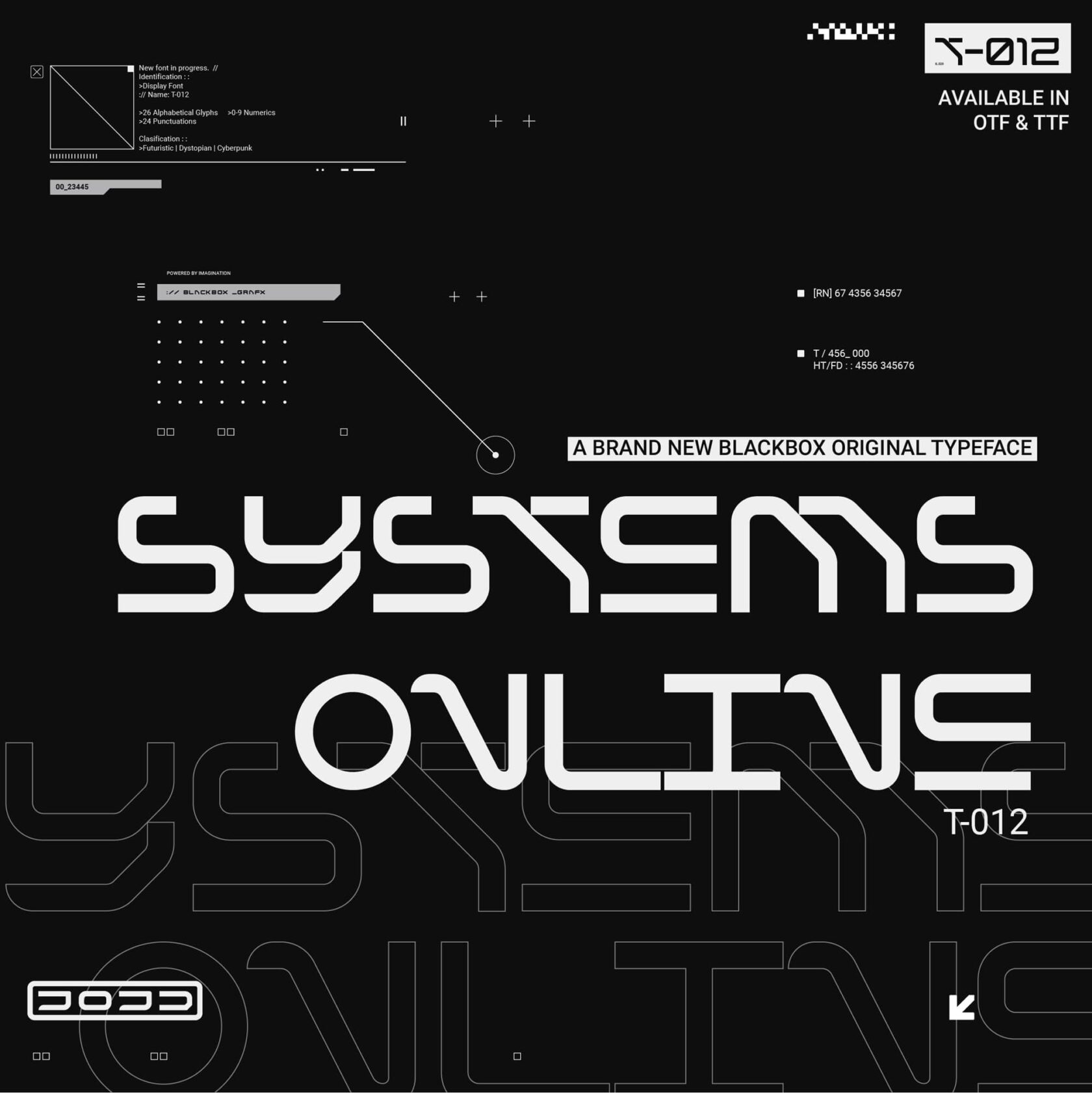 T-012 Font: A Versatile Typeface for Creative Design Projects