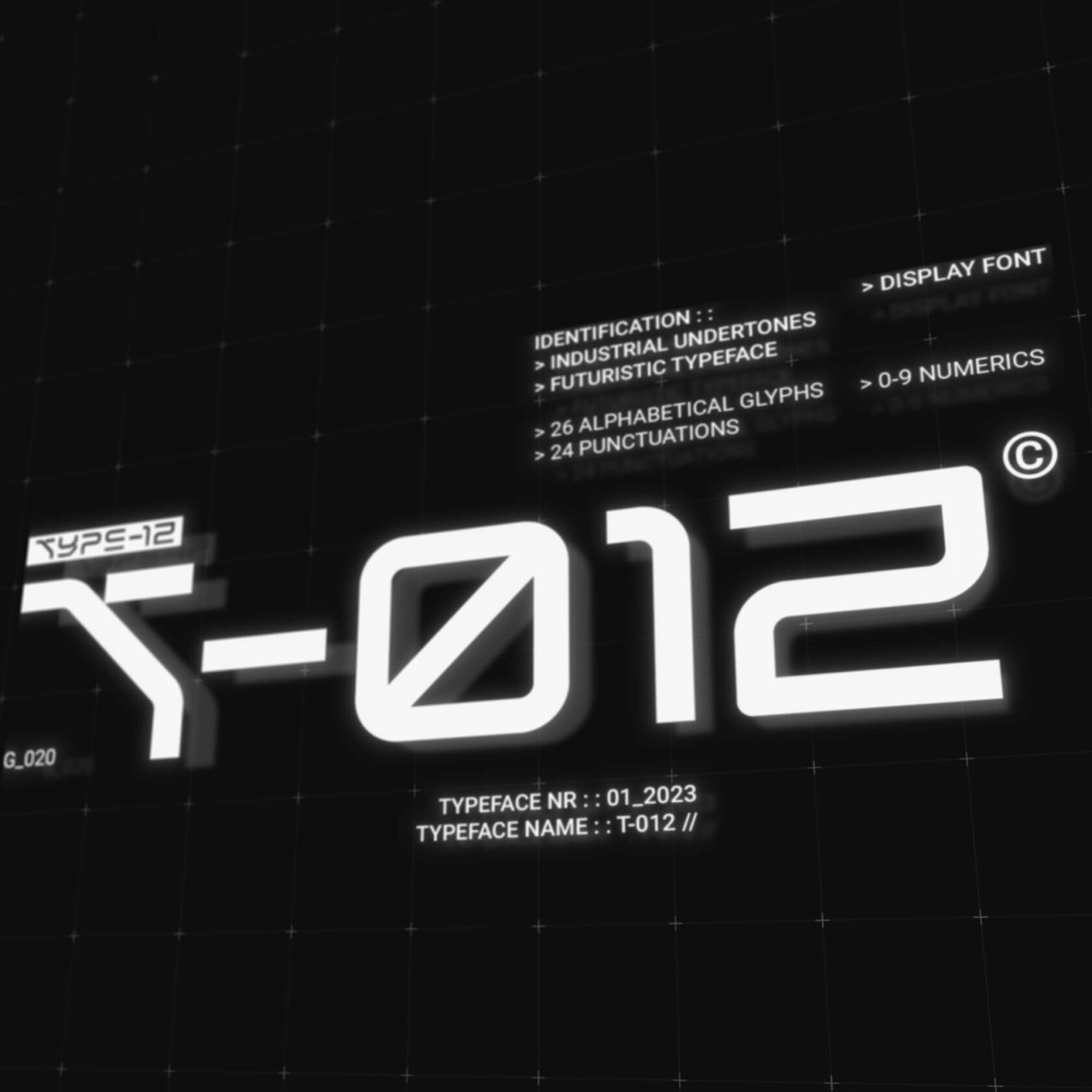 T-012 Font: A Versatile Typeface for Creative Design Projects