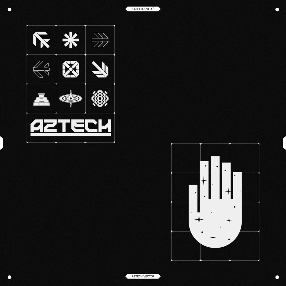Aztech Font: A Geometric and Futuristic Font for Modern Designs