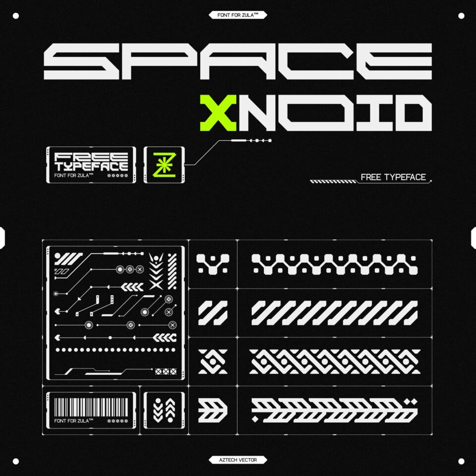 Aztech Font: A Geometric and Futuristic Font for Modern Designs