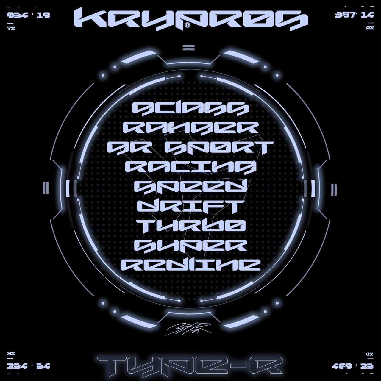 KRYPROS - TYPE R Font: Modern and Versatile Typeface