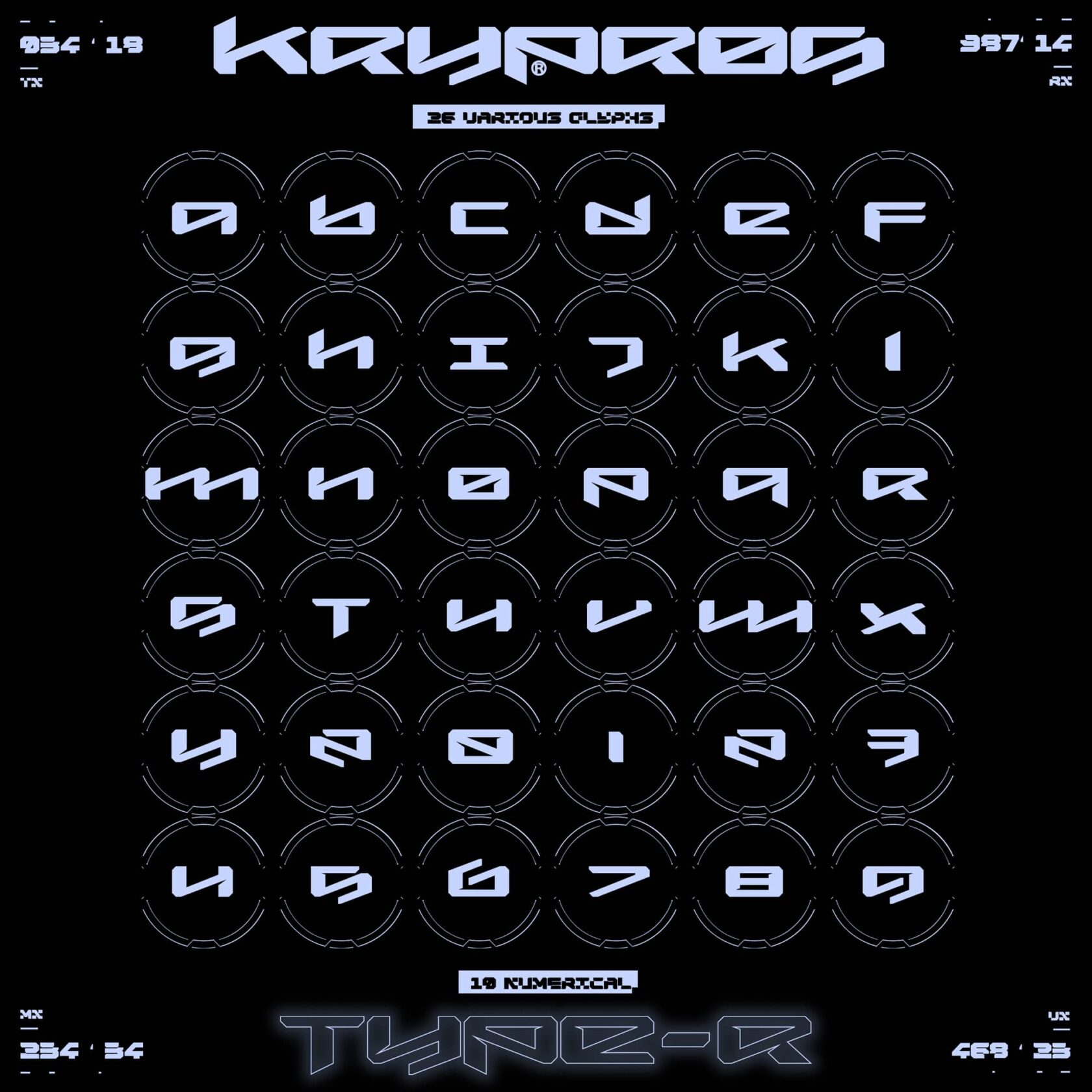 KRYPROS - TYPE R Font: Modern and Versatile Typeface