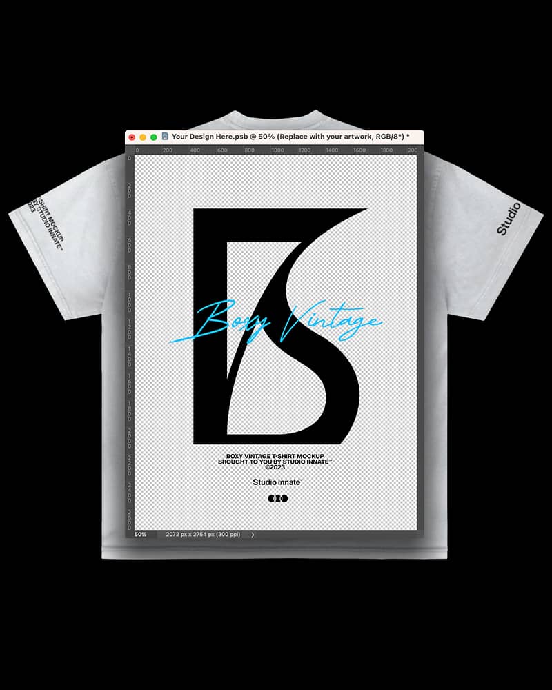 Boxy Vintage T-shirt Mockup: Give Your Designs a Retro Edge