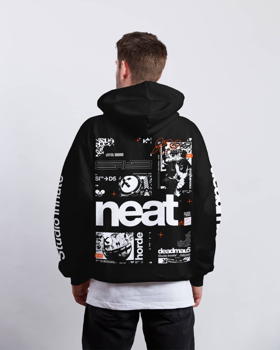 Modelled Boxy Hoodie Mockup | Showcase Your Designs