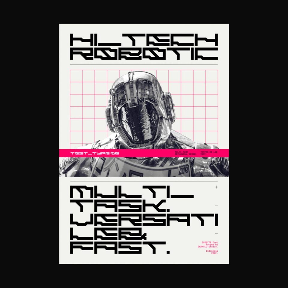 EXOBYTE Font | Modern and Futuristic Typeface | Studio Innate