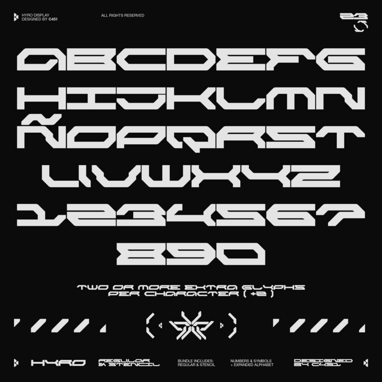 HYRO Font: Modern and Versatile Typeface for Creative Designs