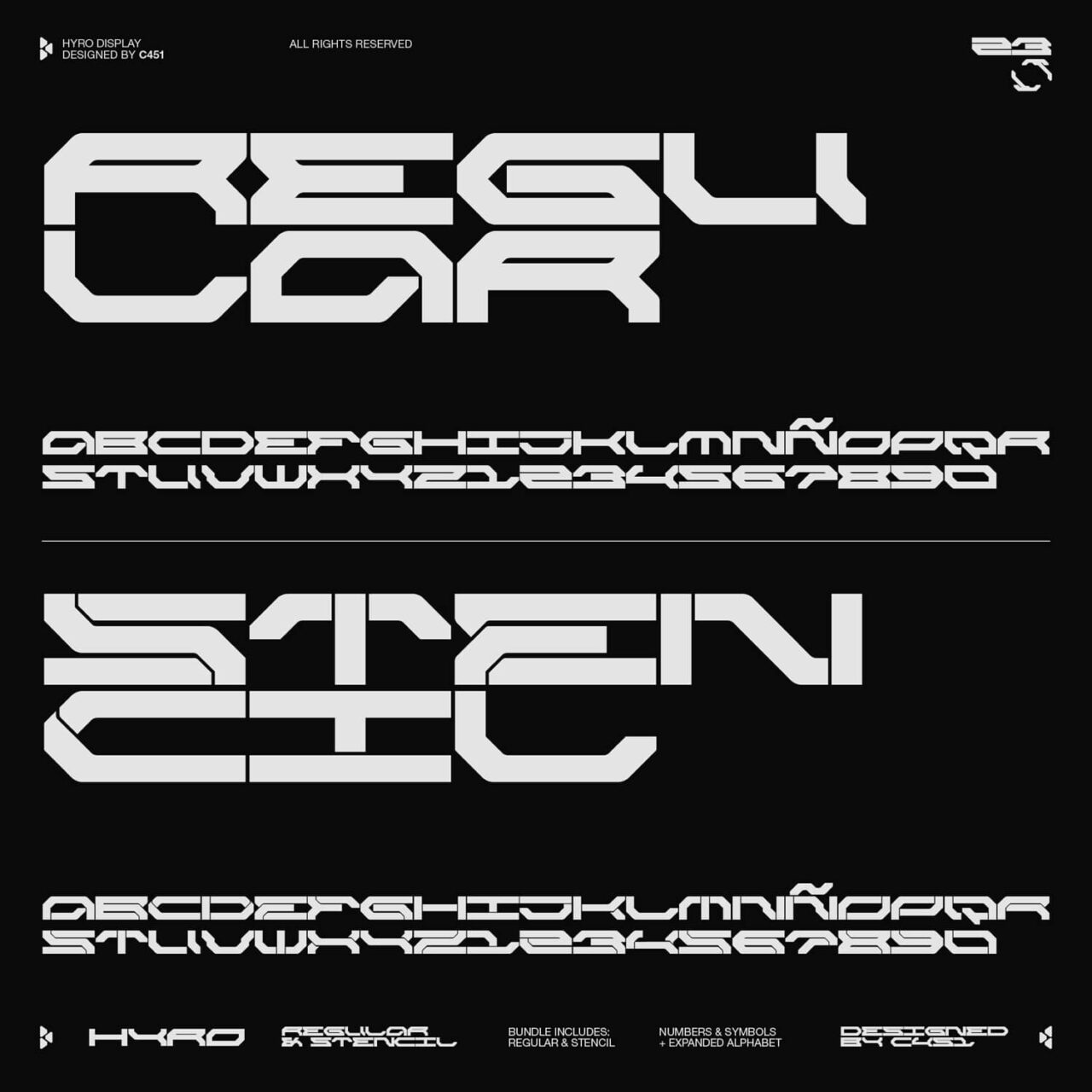 HYRO Font: Modern and Versatile Typeface for Creative Designs