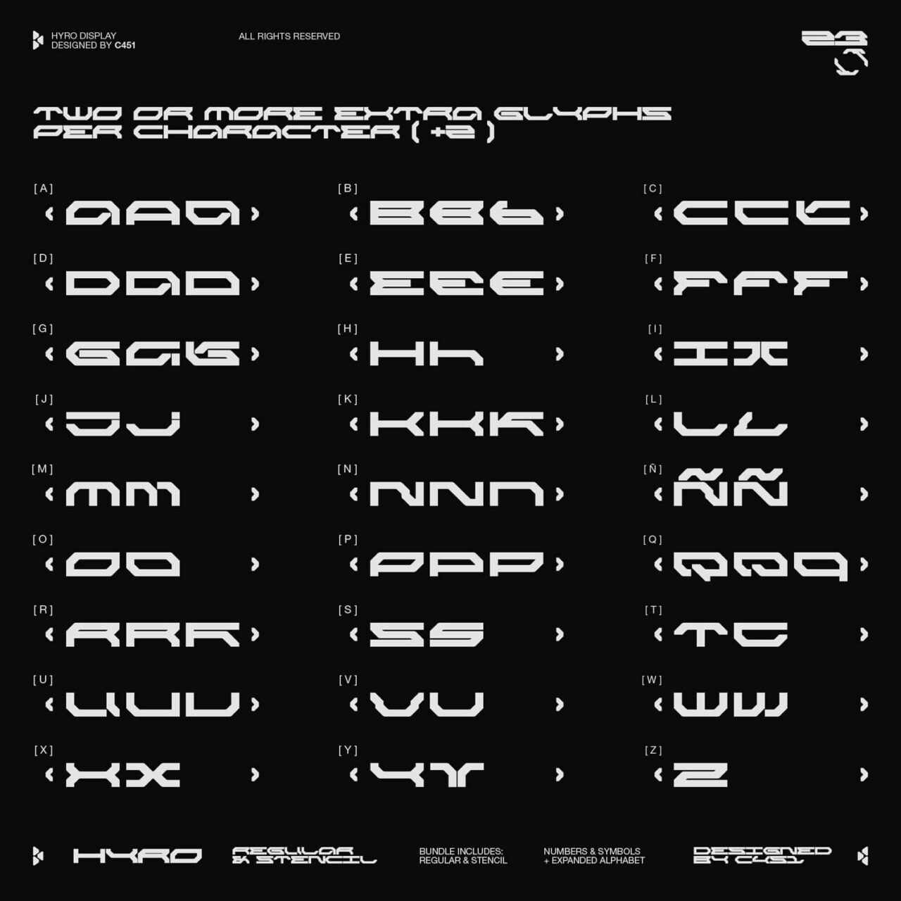 HYRO Font: Modern and Versatile Typeface for Creative Designs