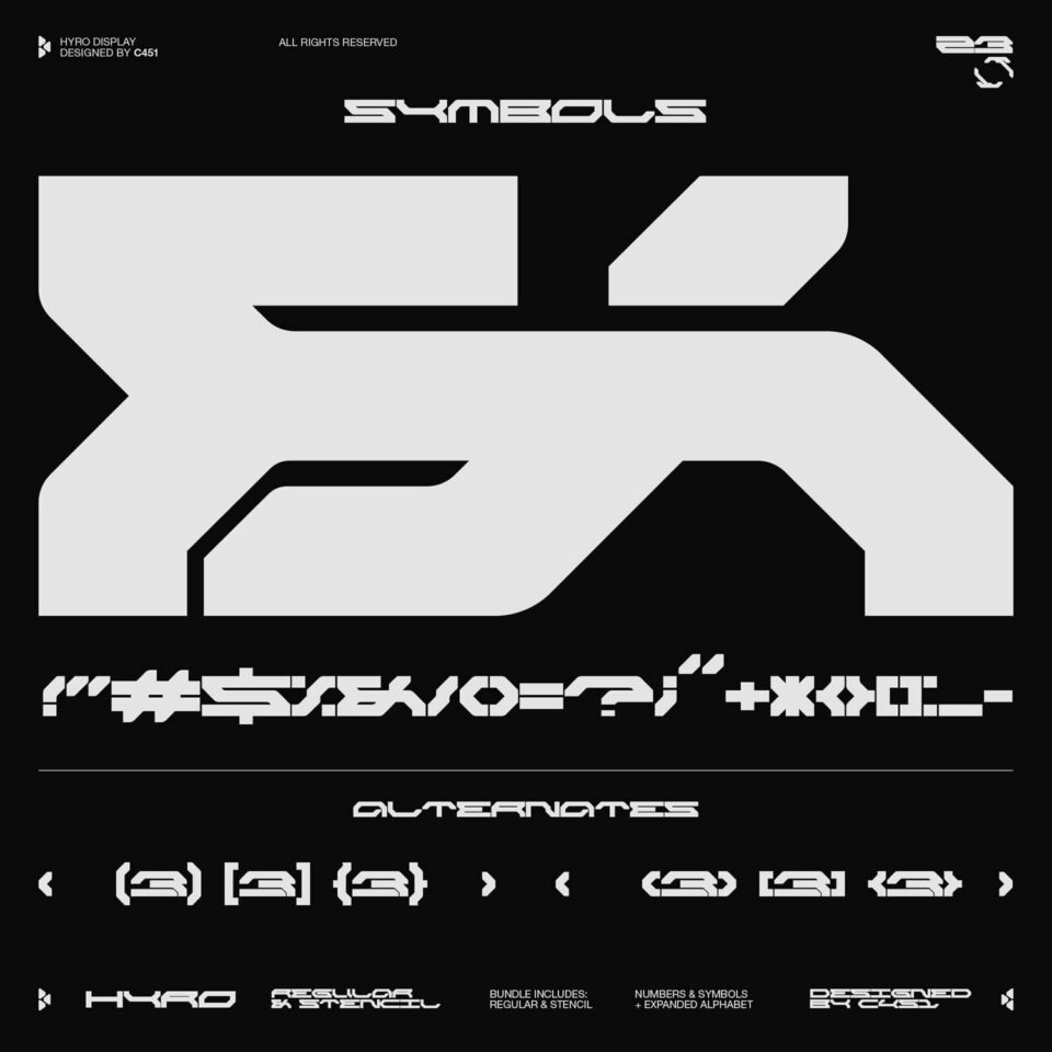 HYRO Font: Modern and Versatile Typeface for Creative Designs