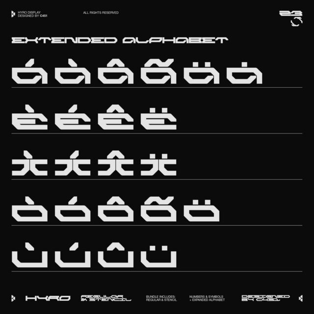 HYRO Font: Modern and Versatile Typeface for Creative Designs