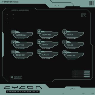 CYCON Vector Pack: Streamer Pack Cyberpunk-inspired Designs