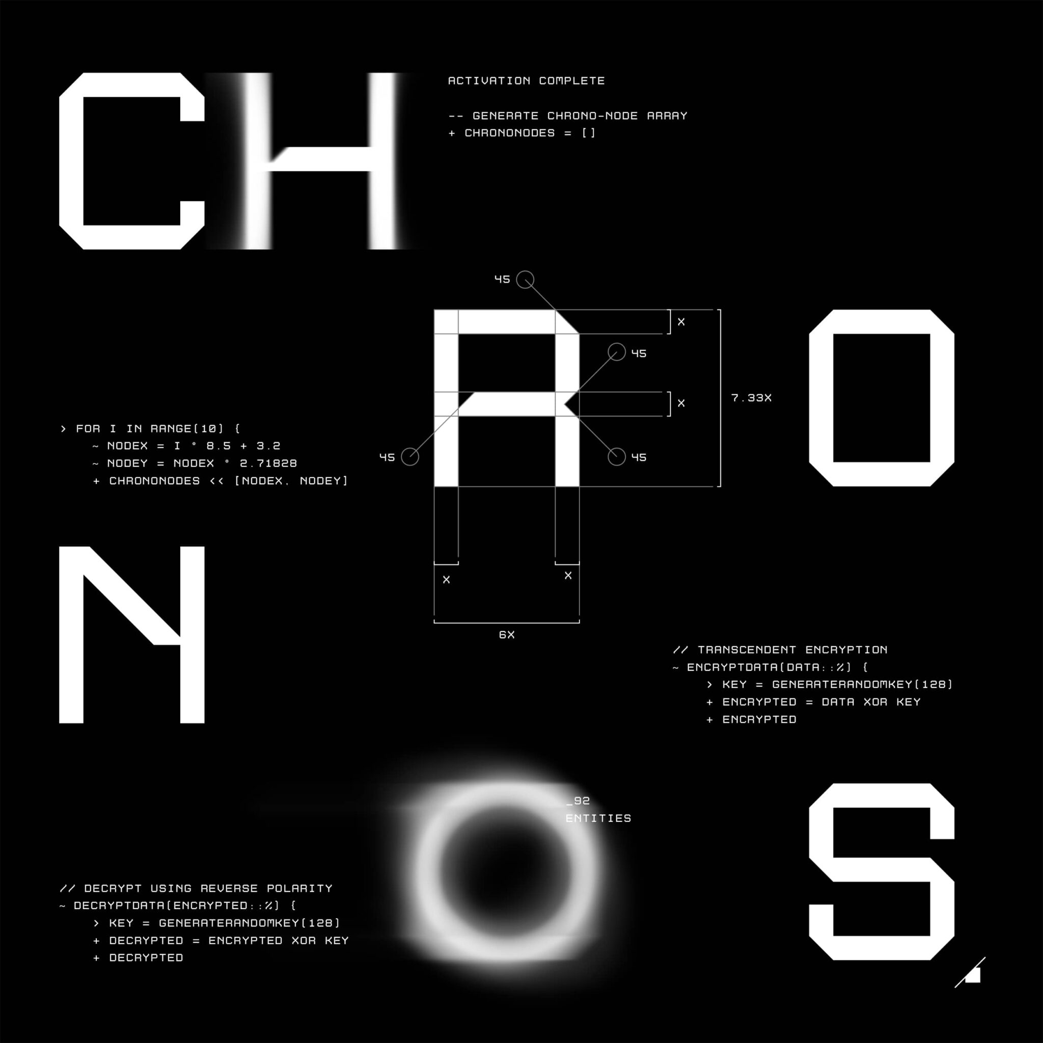 Aoi Mono Nanocrypt Font - Unique font, Numerics, and Symbols