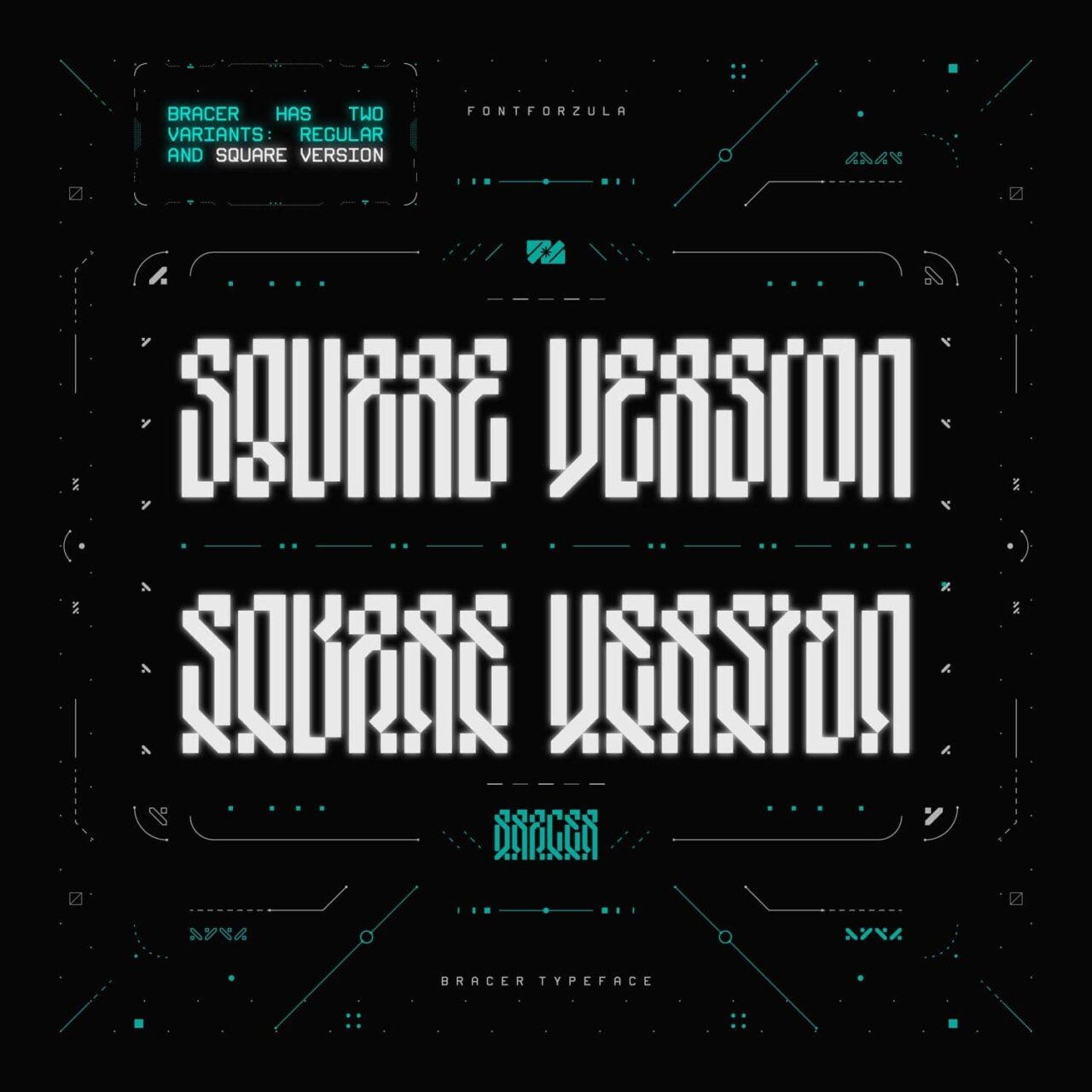 Bracer Experimental Typeface - Bold and Futuristic Design