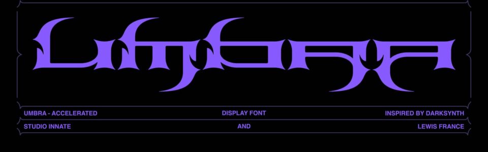 Umbra Font: Darksynth inspired Elegance for Your Designs