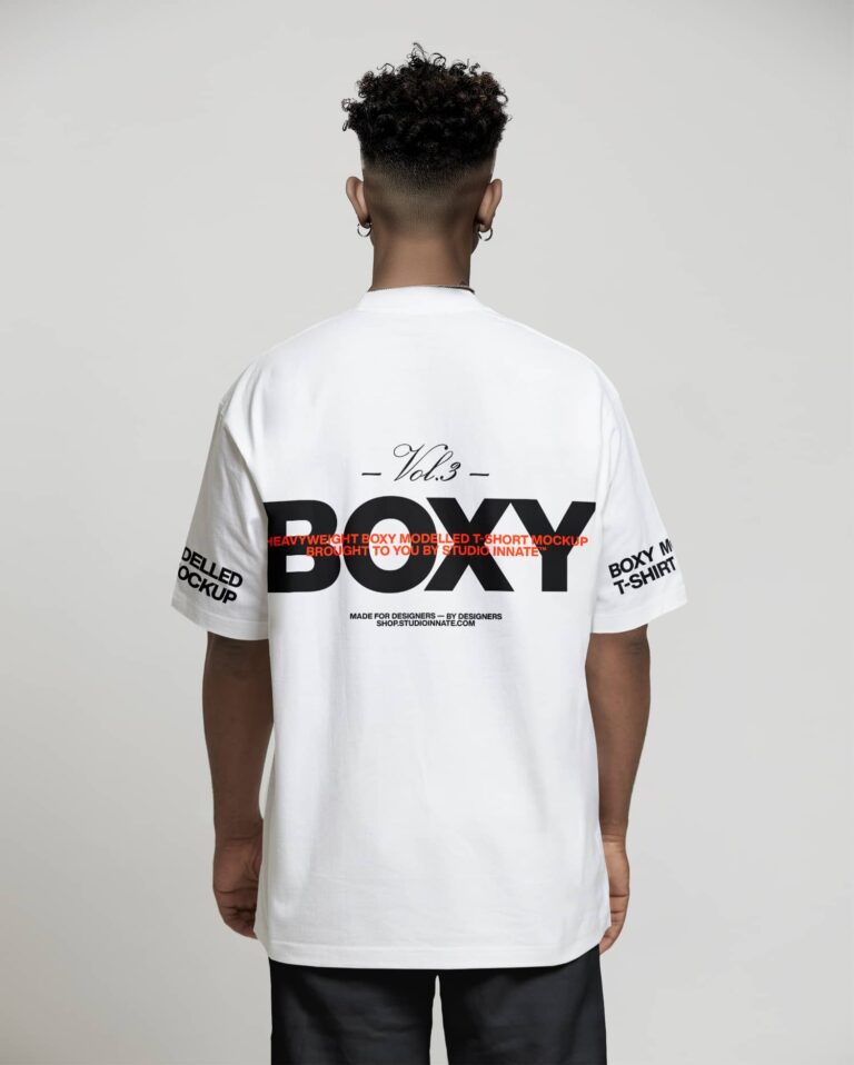 Boxy Modelled T-Shirt Mockup - Showcase Your Apparel Designs