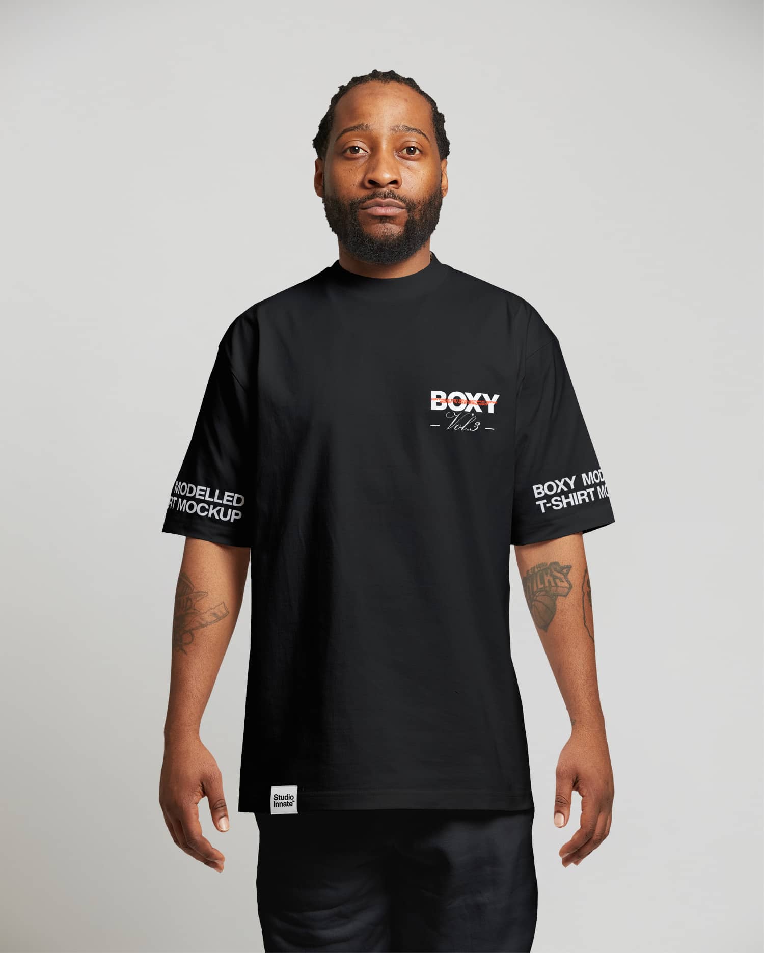 Boxy Modelled T-Shirt Mockup - Showcase Your Apparel Designs