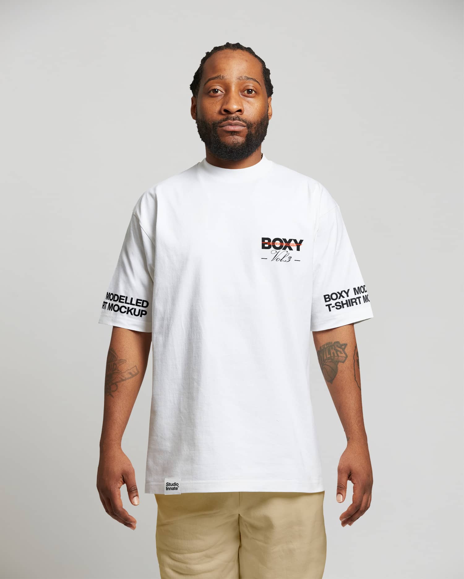 Boxy Modelled T-Shirt Mockup - Showcase Your Apparel Designs