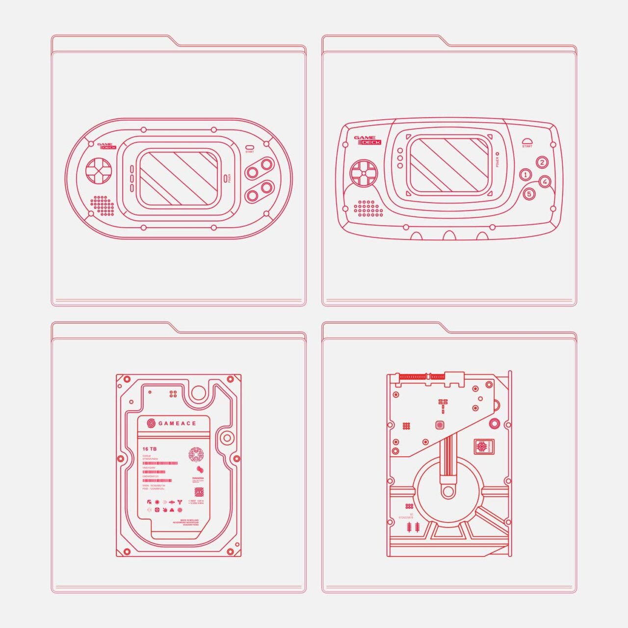 Electronic Vector Line Art - Illustrations of Electronic Devices