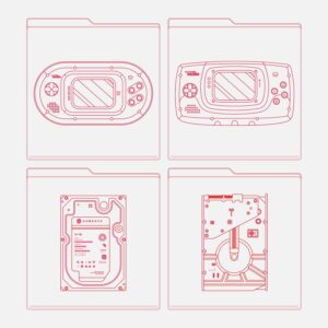 Electronic Vector Line Art - Illustrations of Electronic Devices