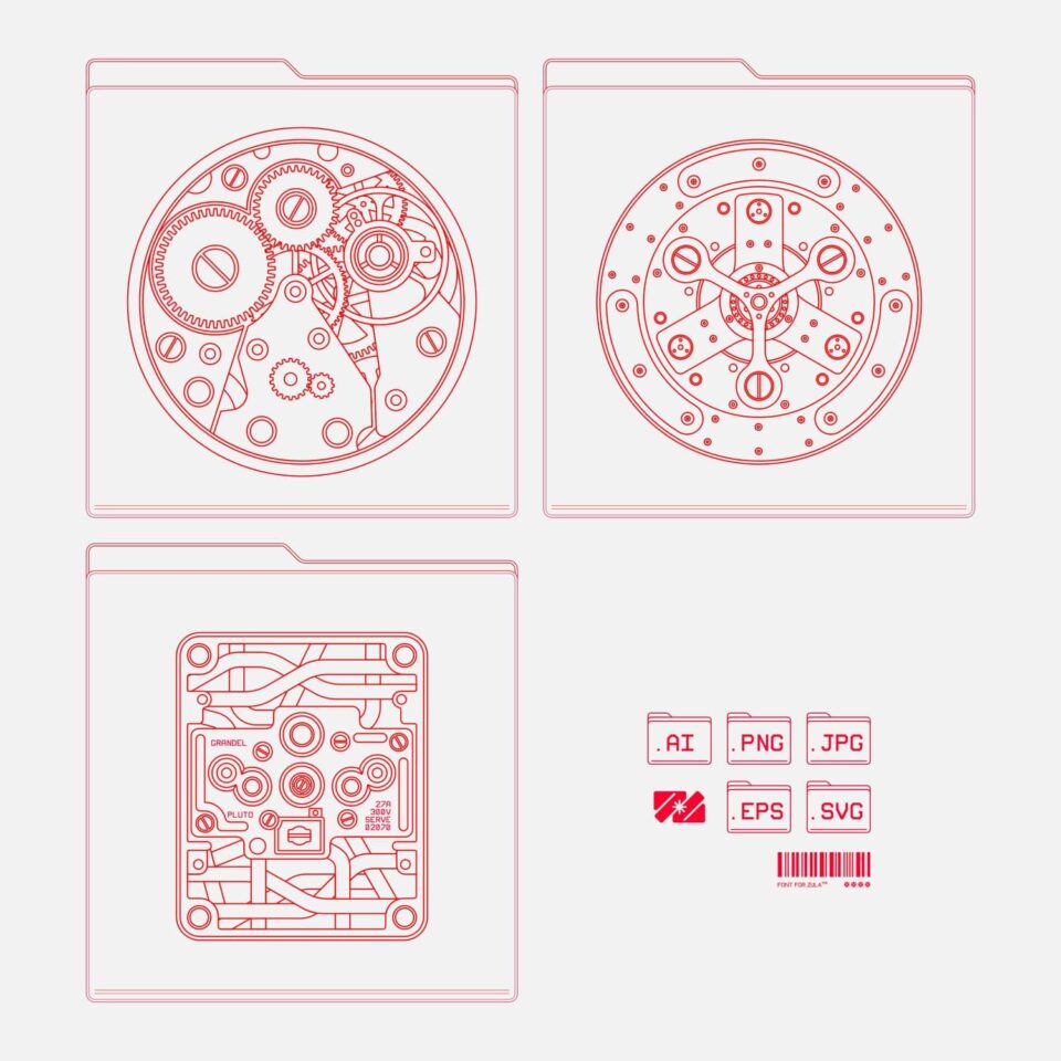 Electronic Vector Line Art - Illustrations of Electronic Devices