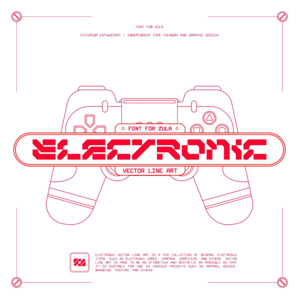 Electronic Vector Line Art - Illustrations of Electronic Devices